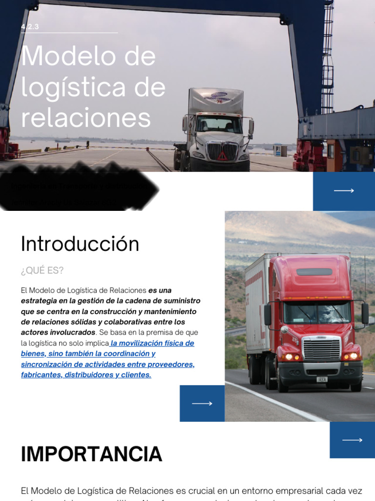 Modelo de Logística de Relaciones: Ingeniería en Transporte y ...
