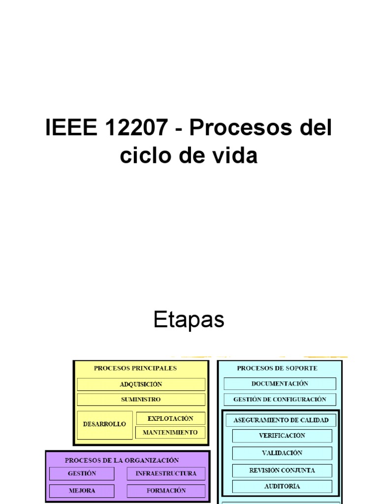 IEEE 12207 Procesos Del Ciclo de Vida | PDF | Proceso de desarrollo de ...