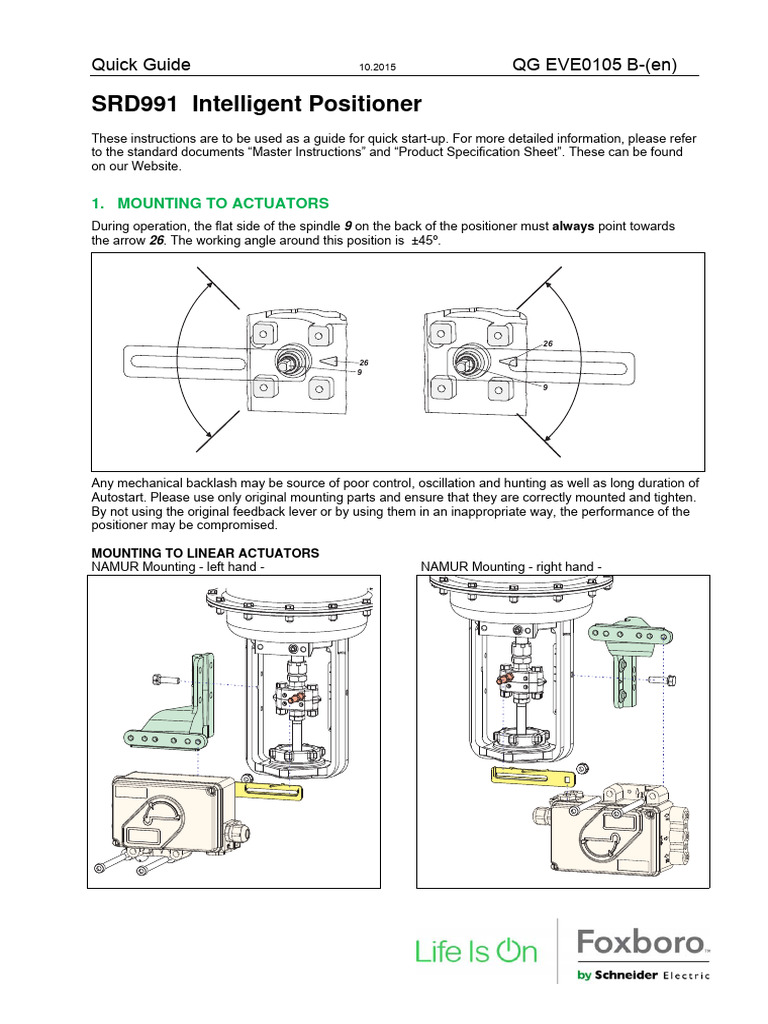 Foxboro srd991 Chns7ea4nr v01 Positioner 936311 | PDF | Actuator | Power Supply