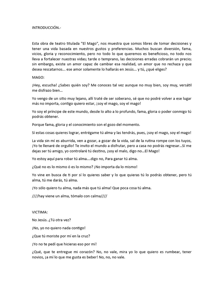 GUION MAGO | PDF | Amor