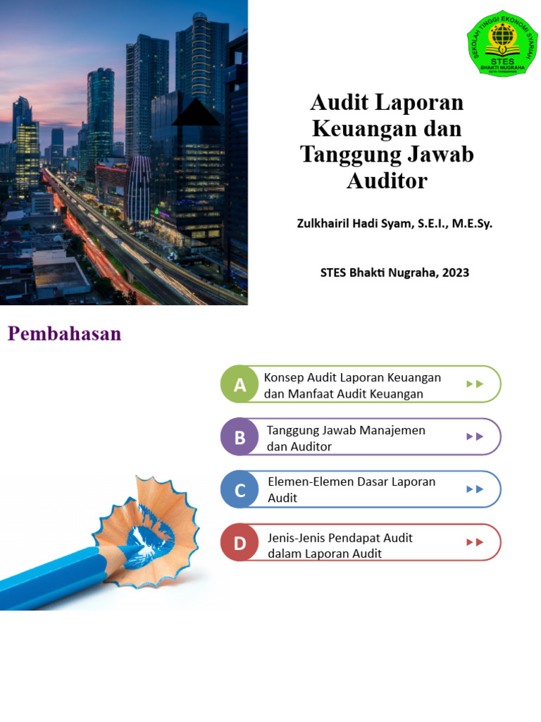 Pembahasan Ke-3 Audit Laporan Keuangan Dan Tanggung Jawab Auditor | PDF
