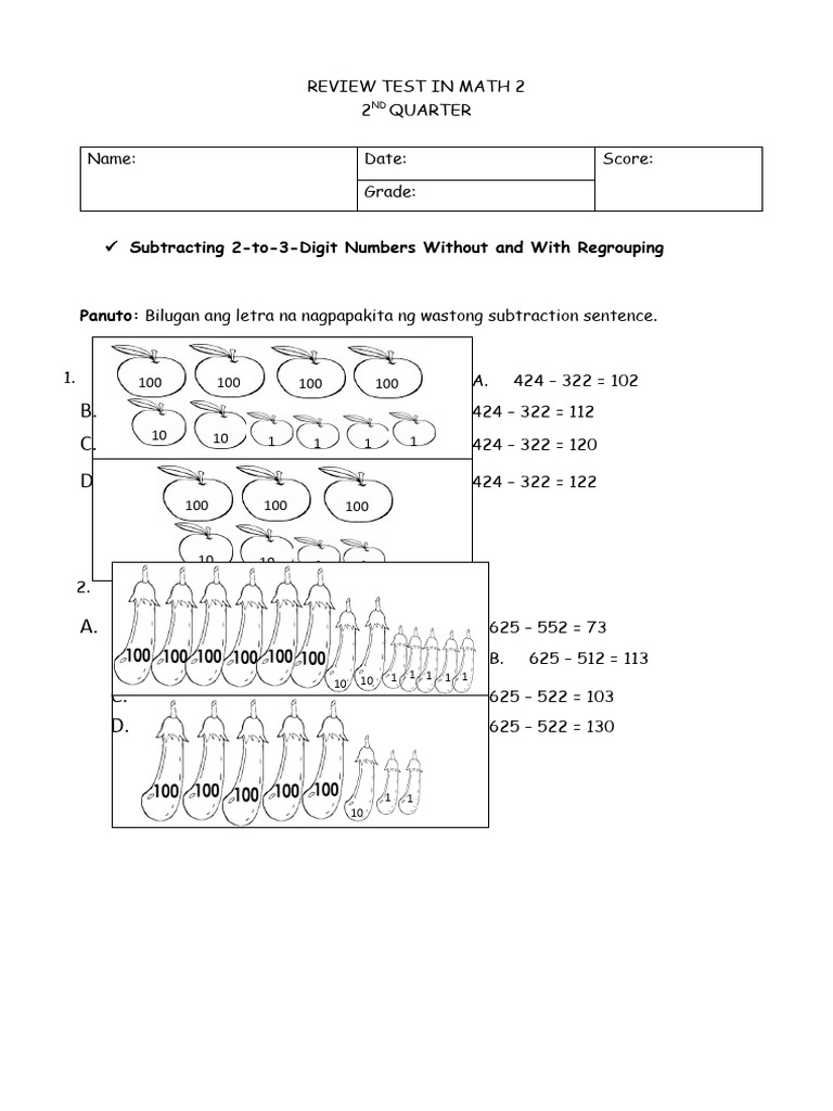 Review Test in Math 2 - Andres | PDF