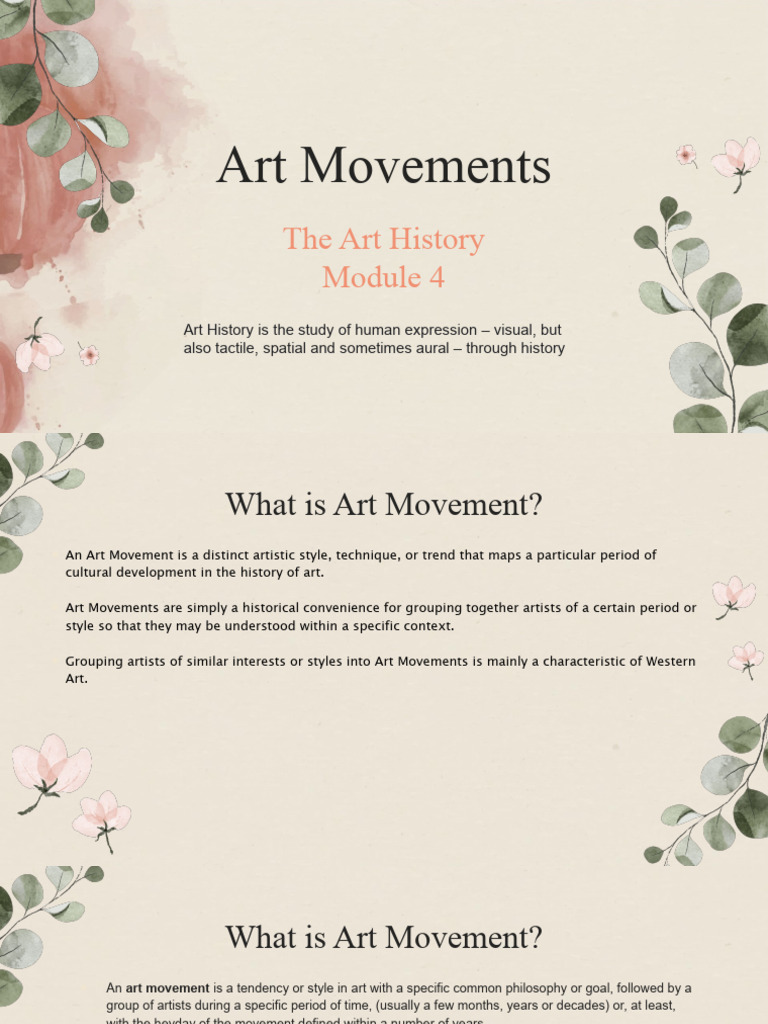Overview of Art Movements in History | PDF | Abstract Art | Byzantine ...