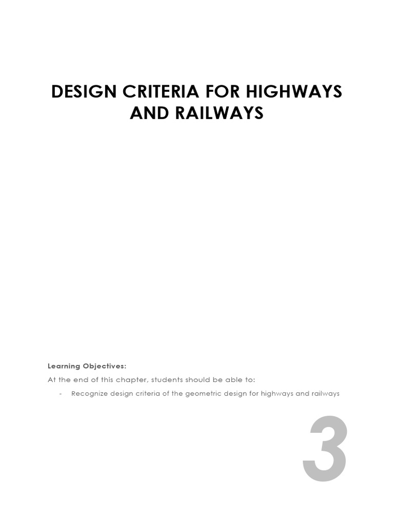 CENG 55 Lecture 03 Design Criteria of Highways and Railways | Download Free PDF | Controlled ...