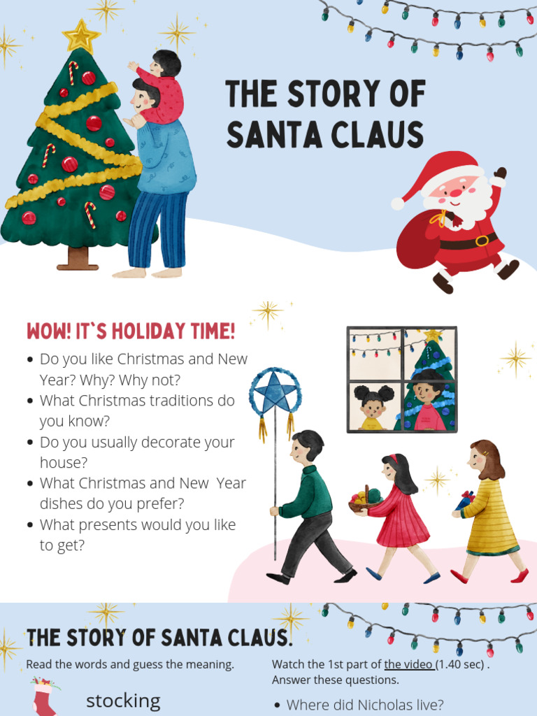 The Story of Santa Claus Explained | PDF | Santa Claus | Christmas ...