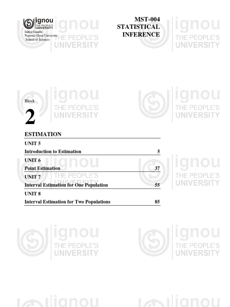 Block 2 | PDF | Estimator | Bias Of An Estimator