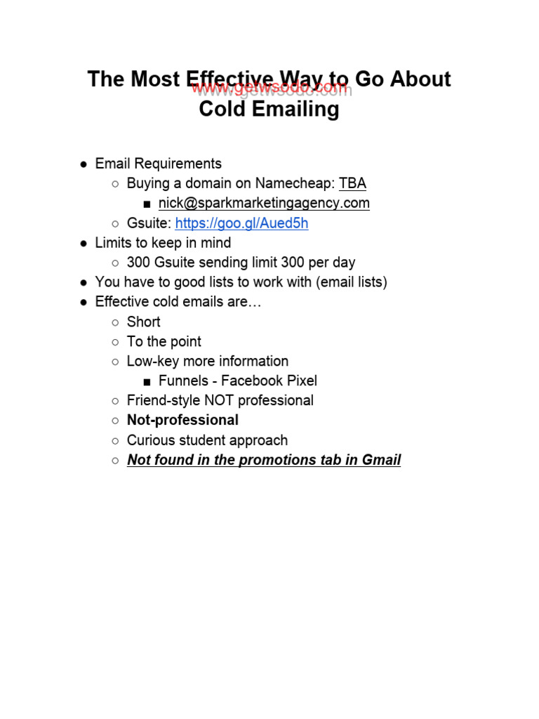 04-Module 2 - The Most Effective Way To Go About Cold Emailing | PDF