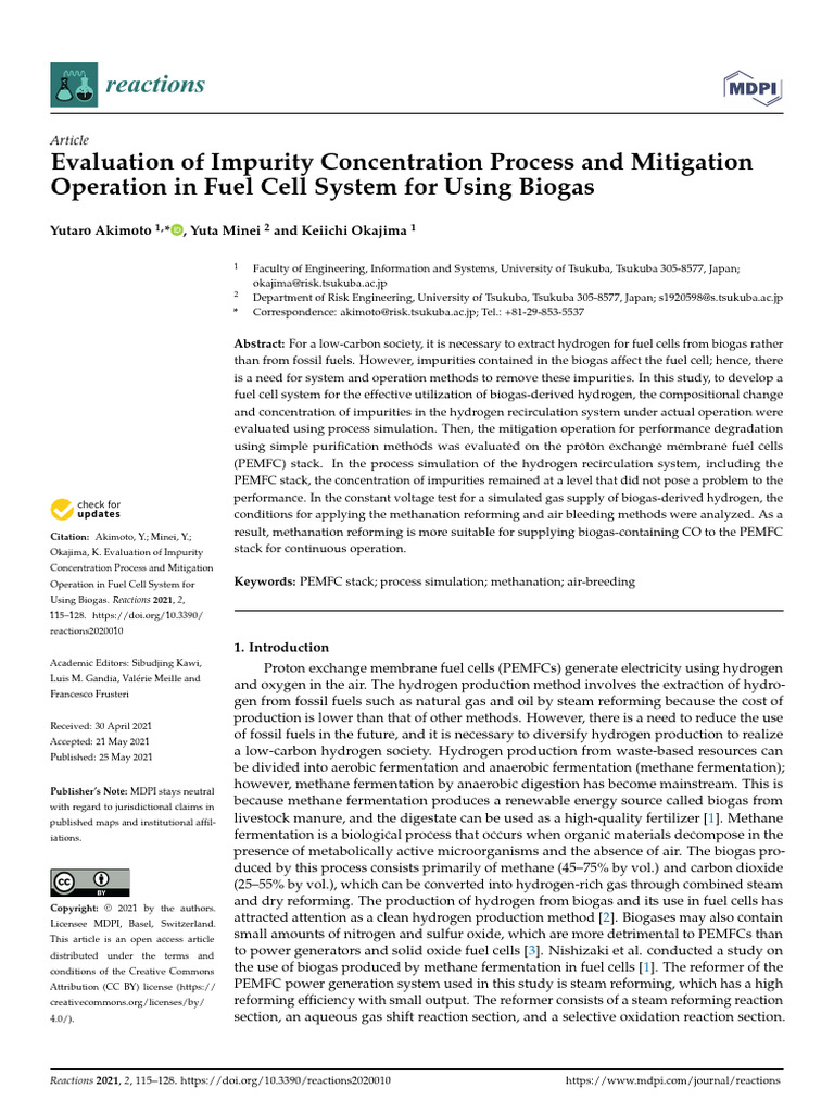 Evaluation of Impurity Concentration Process and Mitigation Operation ...