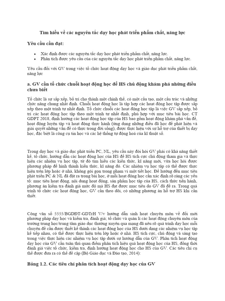 1 Vấn đề chung về ppdh ptnl | PDF