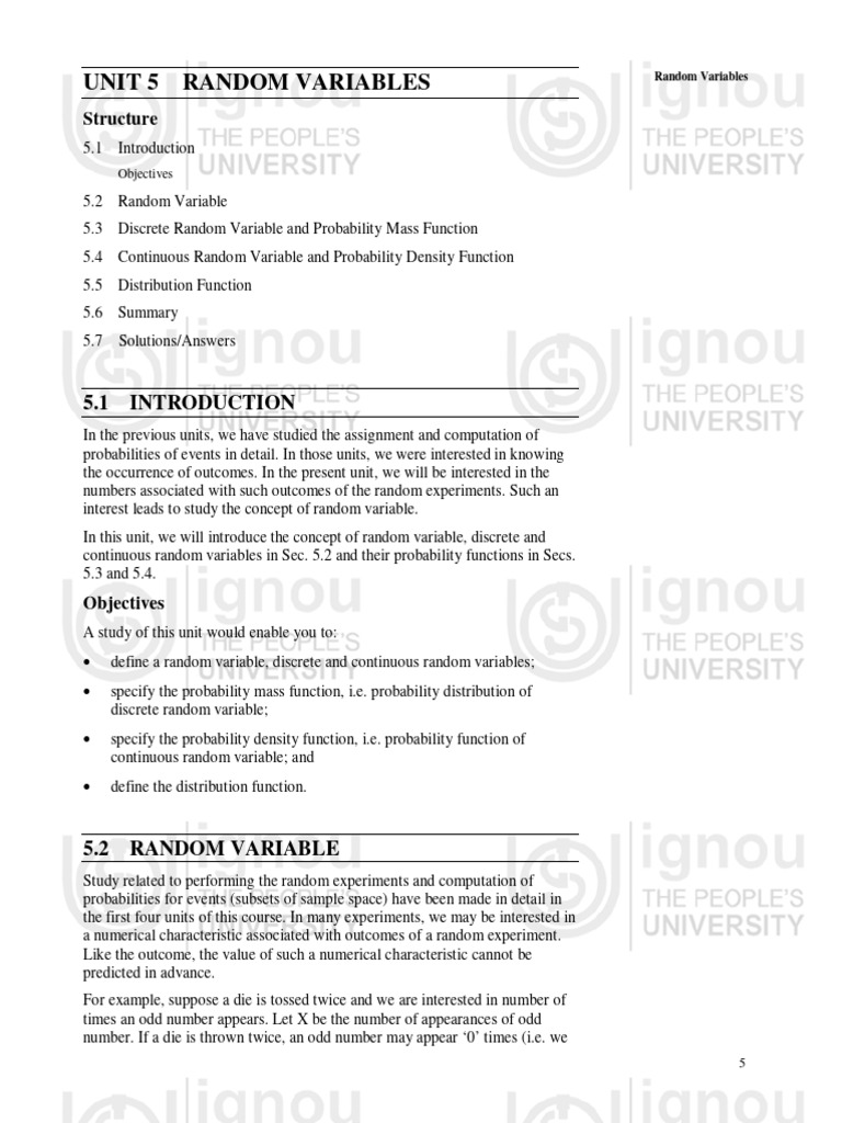 Block 2 | PDF | Probability Distribution | Random Variable