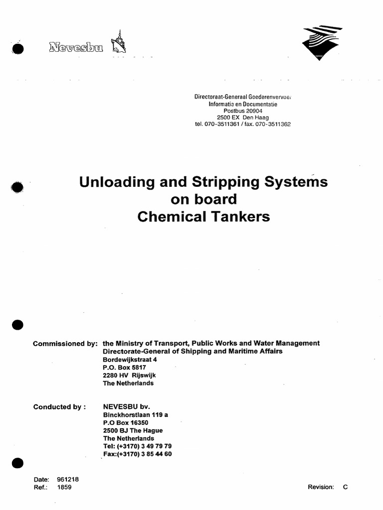 Unloading and Stripping Systems On Board Chemical Tankers | PDF | Pump ...
