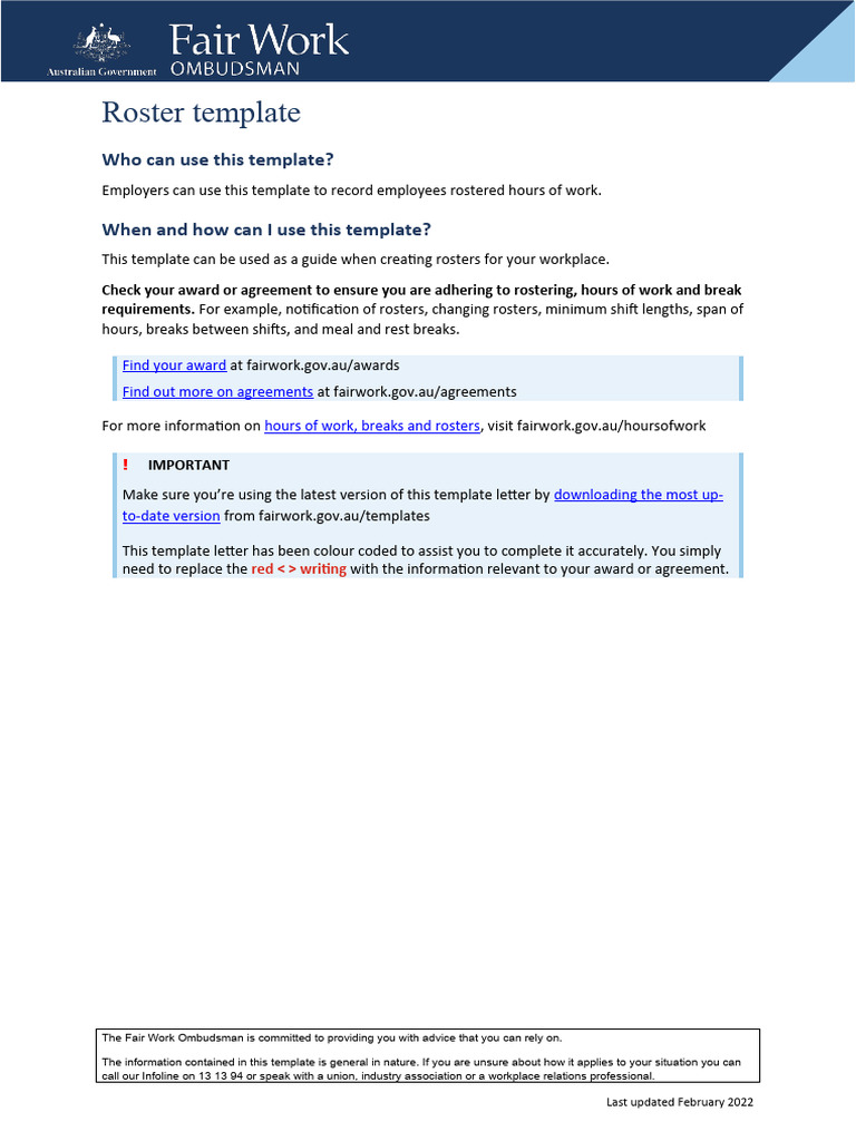 Sts Roster Template 2 | PDF | Labor | Labor Relations