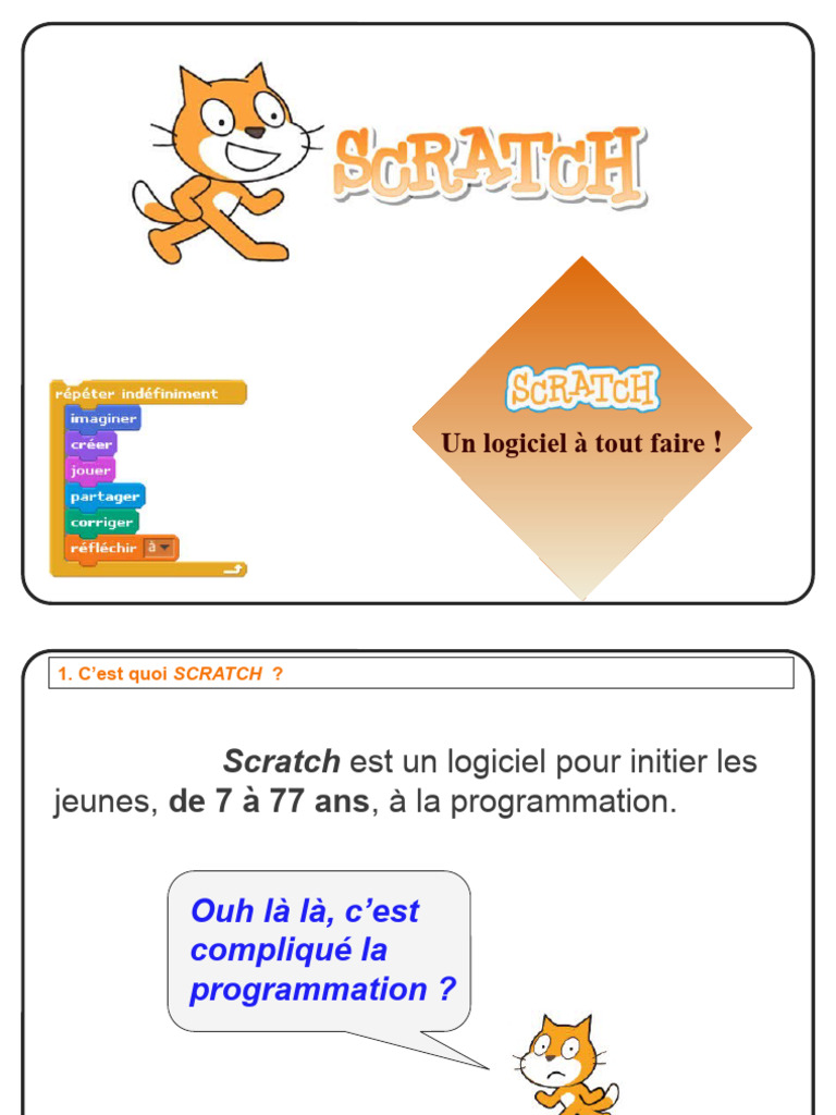 Introduction à Scratch pour Débutants | PDF | Scratch (Langage de ...