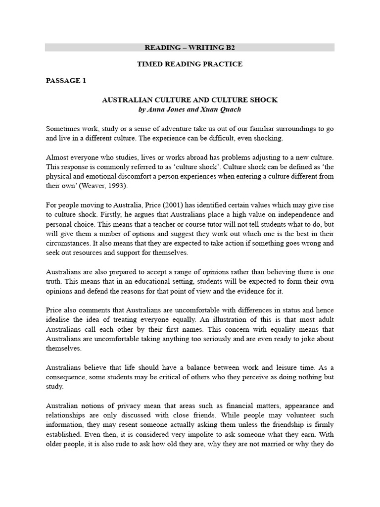 Timed Reading Practice' | Download Free PDF | Experience | Social ...