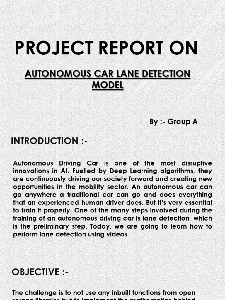 Advanced Autonomous Car Lane Detection Model Pdf Computing