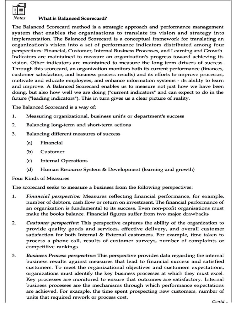 Balance Scorecard | Download Free PDF | Strategic Management | Business Process