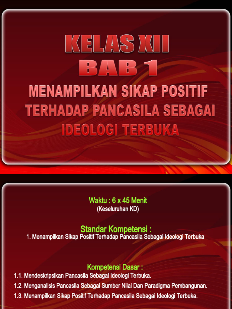 Bab 1 Pancasila SBG Ideologi Terbuka | PDF Bab 1 Pancasila SBG Ideologi Terbuka | PDF
