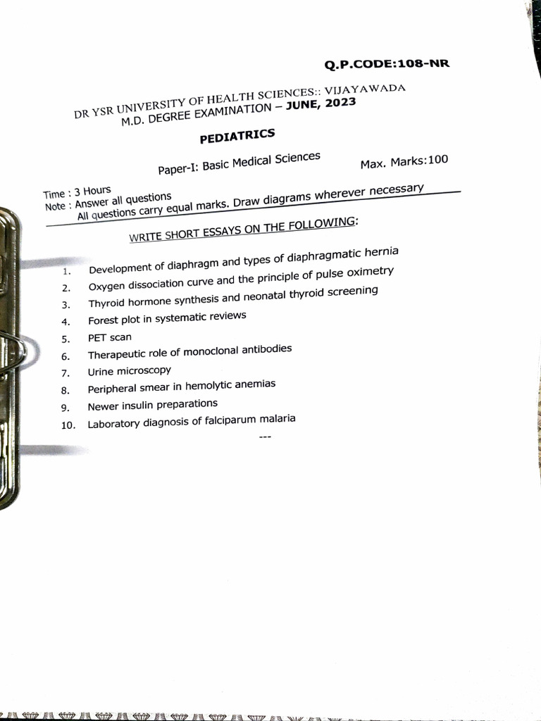 Pediatric Pyq 1 | PDF | Pediatrics | Infection