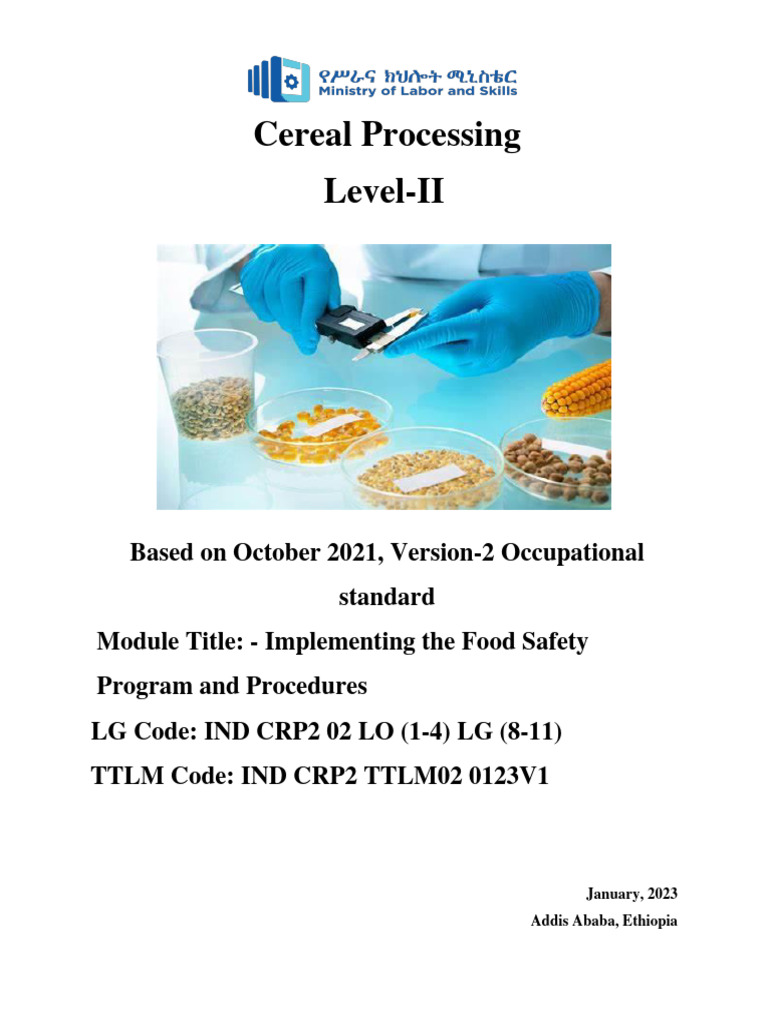 MO2-Implementing the Food Safety | PDF | Food Safety | Hazards