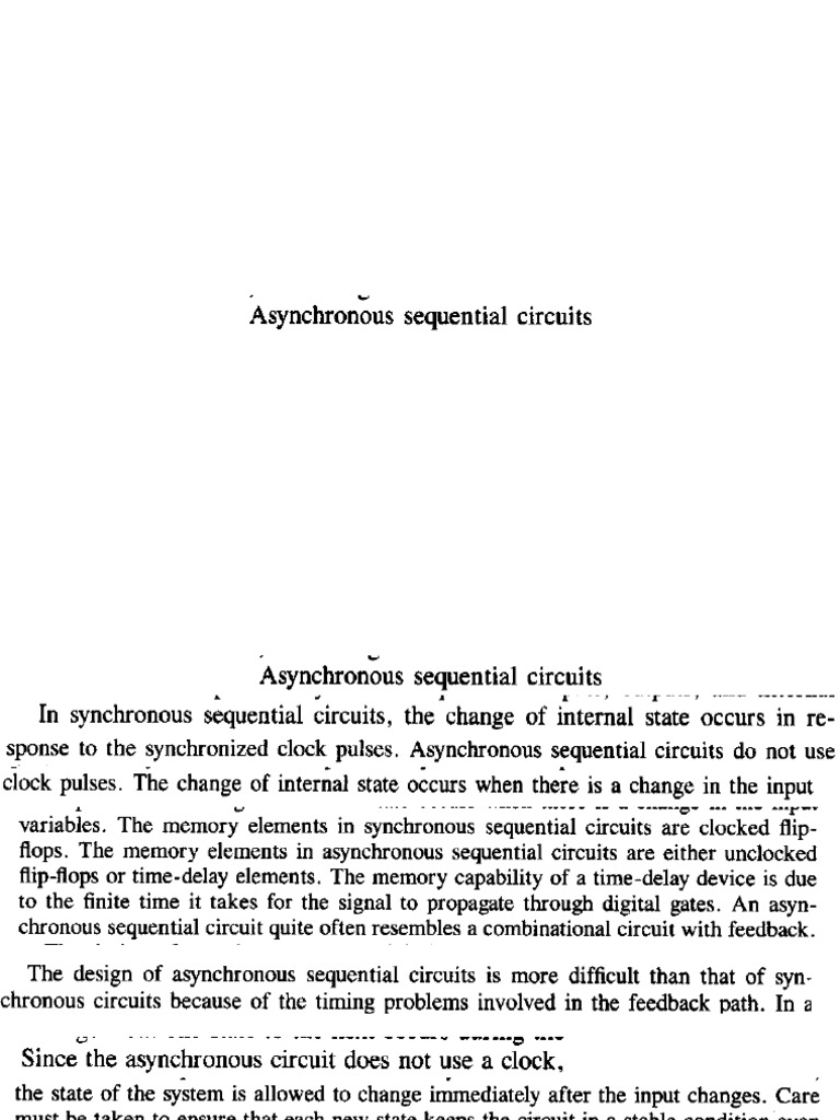 Asynchronous Circuits | PDF | Science & Mathematics
