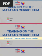 Matatag Curriculum IDF Overview | PDF | Instructional Design | Learning