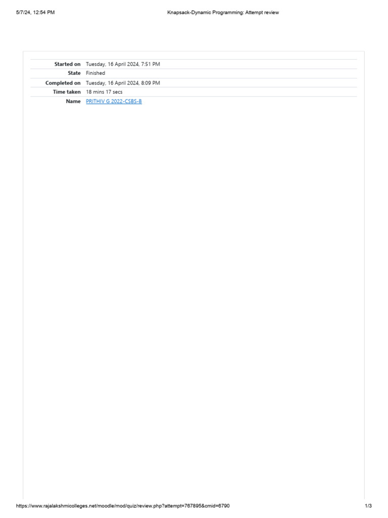 Knapsack Dynamic Programming Code Review | PDF | Computer Programming | Computing