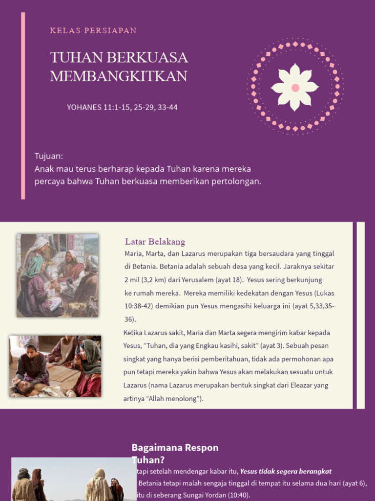 Tuhan Berkuasa Membangkitkan-Lazarus | PDF