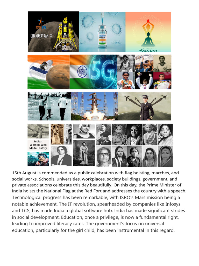 15th August Is Commended As A Public Celebration With Flag Hoisting | PDF