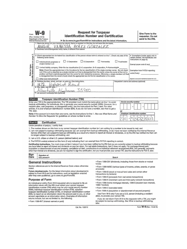 GG Auto Transport W9 | PDF