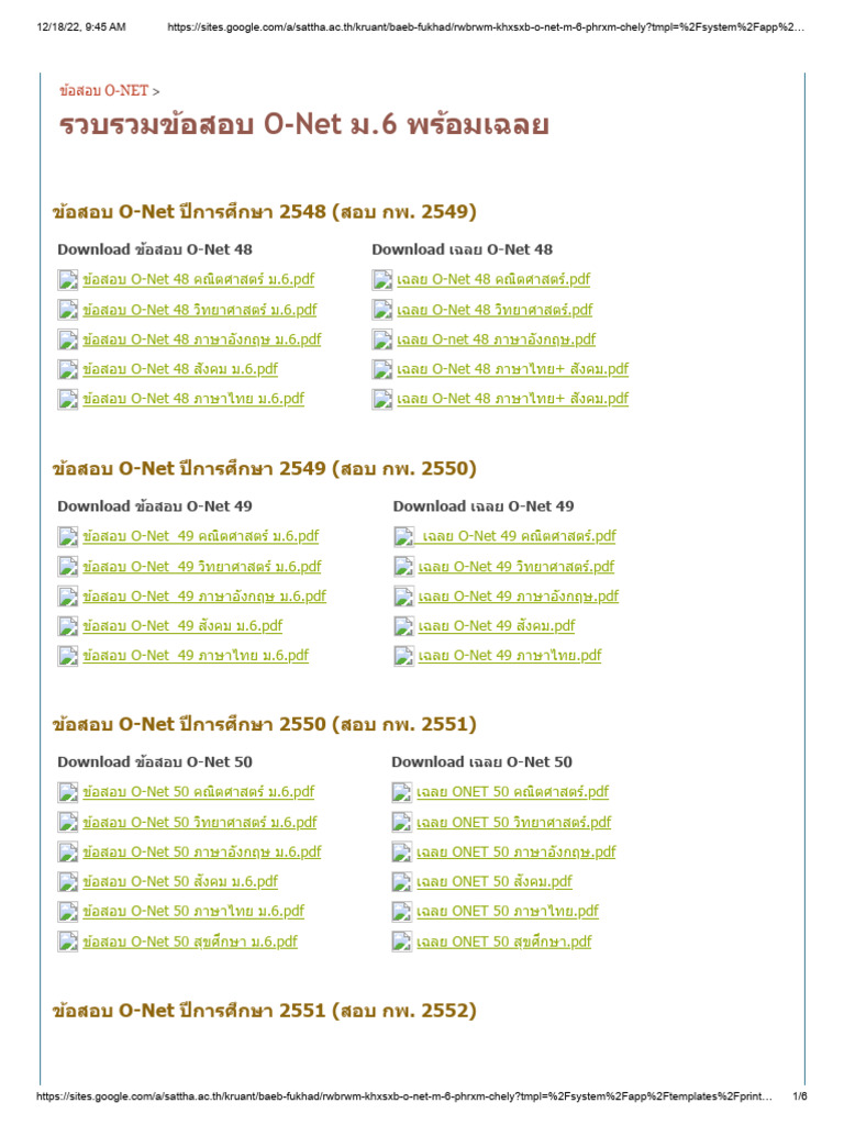 1รวม link ONET | PDF