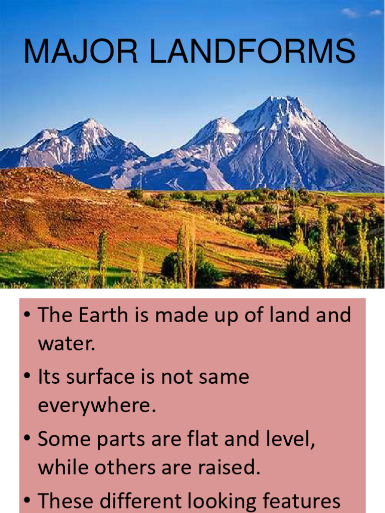 PPT - MAJOR LANDFORMS | PDF | Plateau | Desert