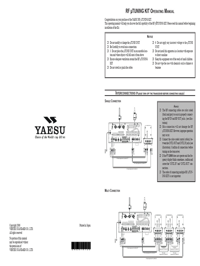RF Utune Kit Operating Manual | PDF | Bandwidth (Signal Processing ...