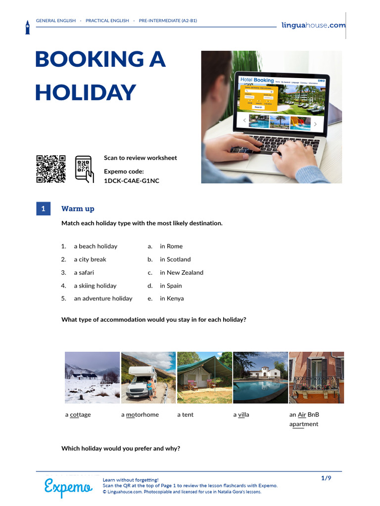 Booking a Holiday Guide | PDF