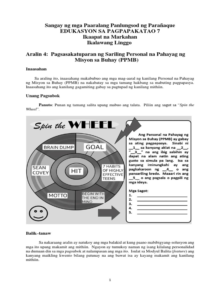 Esp 7 q4 Wk2 Uslem RTP | PDF