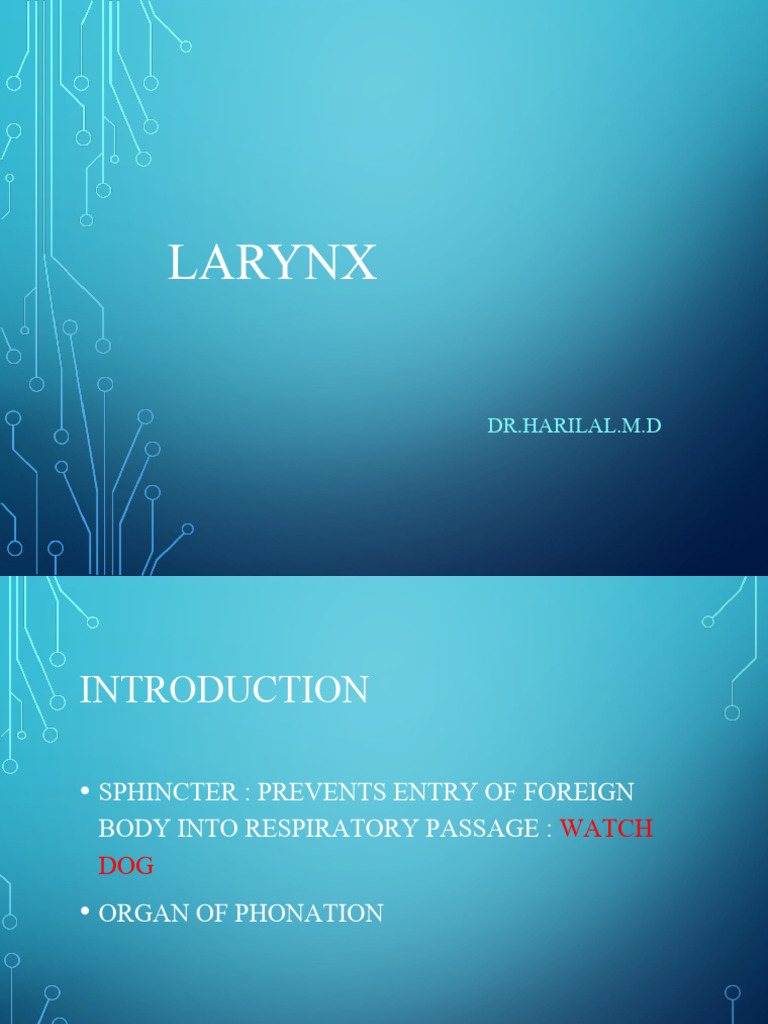 Larynx Pdf Pdf Larynx Human Head And Neck