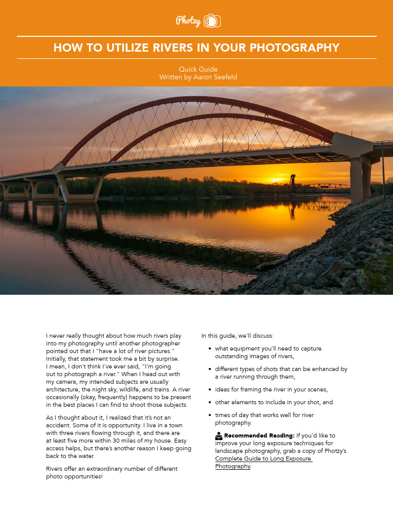 Photographing Rivers | PDF | Camera | Camera Lens