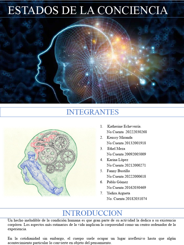 Estados De La Conciencia Psicológia Pdf Sueño Dormir
