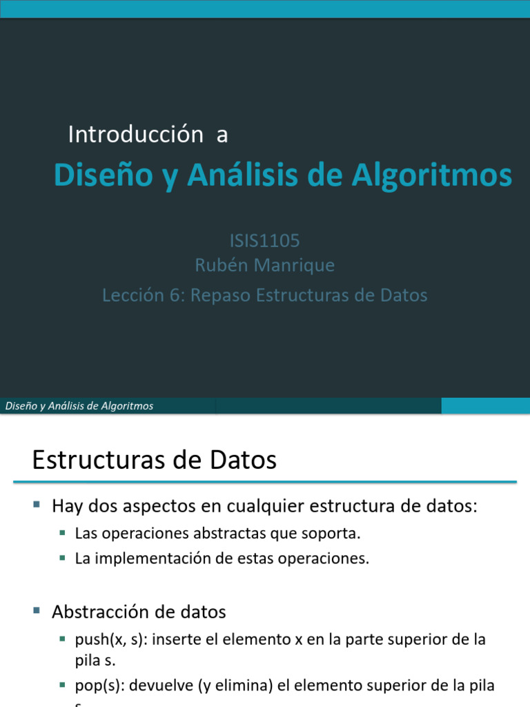 Lección 6 - Estructuras de Datos | PDF | Puntero (Programación de computadora) | Ingeniería de ...