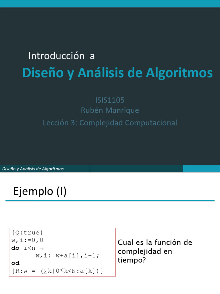 Lección 3 Complejidad Computacional II (2) | PDF | Matemáticas ...