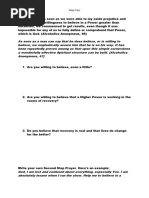 Step 2 AA Worksheet | PDF | Alcoholics Anonymous | God