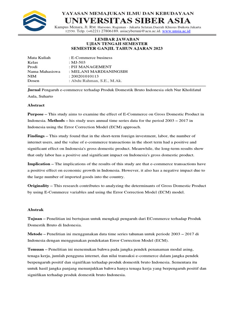 Uts Ecommerce Business | PDF