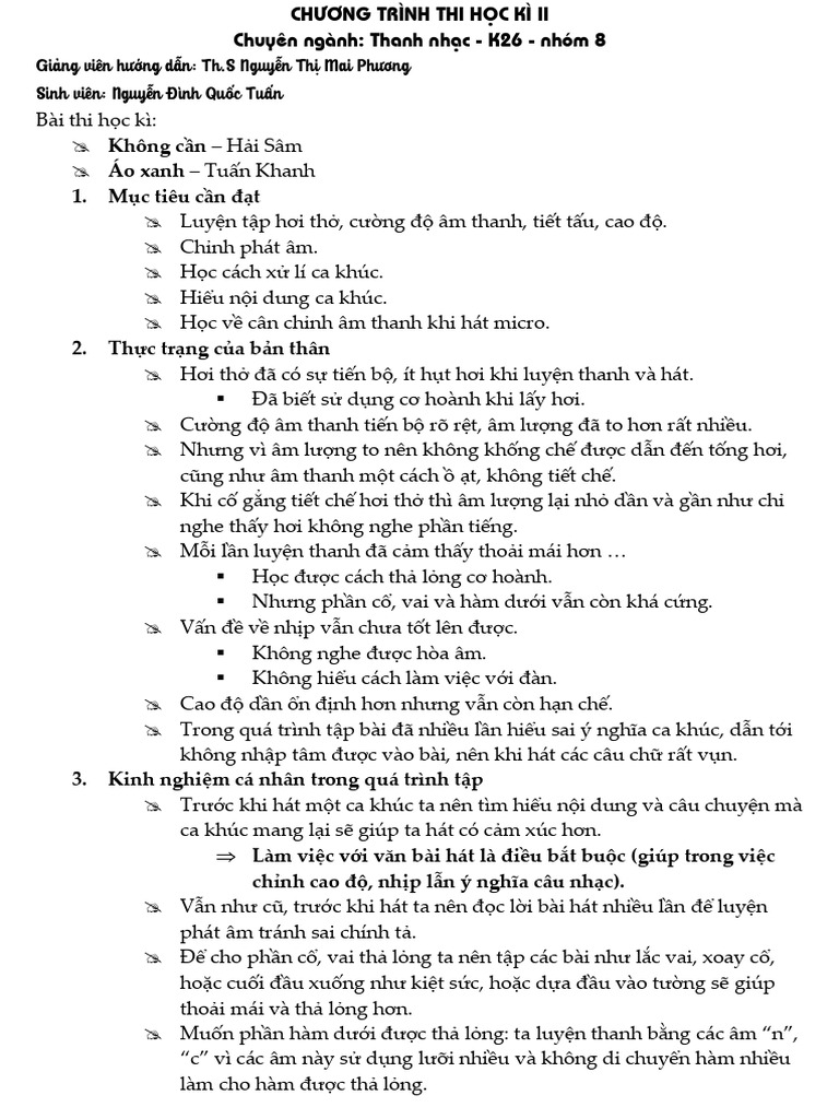 Bài Thu Ho CH Thanh NH C HKII | PDF