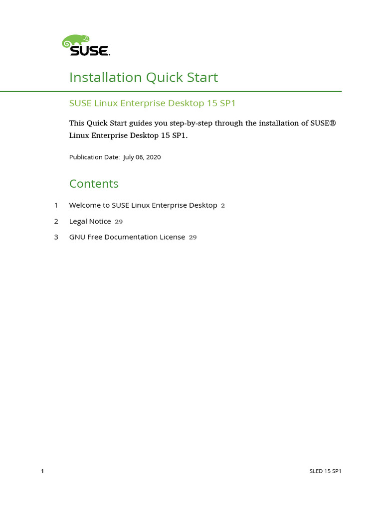 SUSE Linux Enterprise Desktop 15 SP1 | PDF | Installation (Computer Programs) | Linux