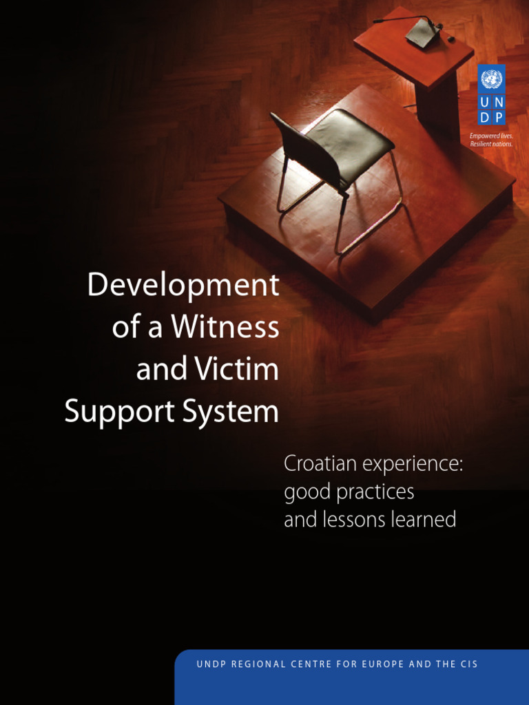 UNDP CROATIA - Witness and Victim | PDF | Crimes | Crime & Violence