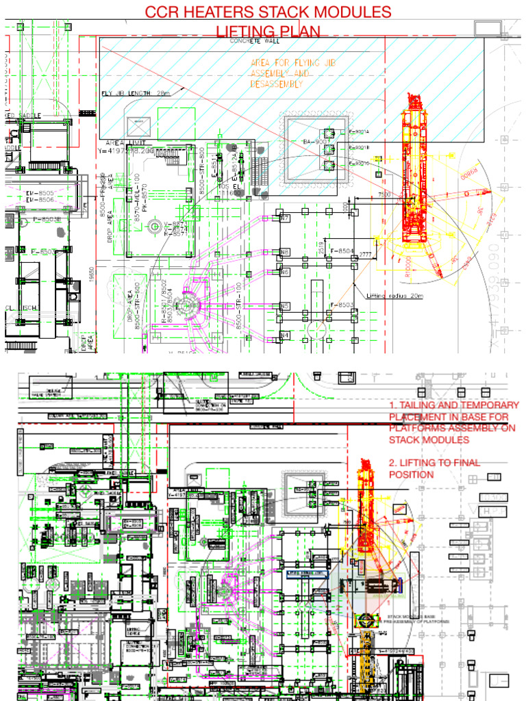 CCR Heaters Stack Modules Lifting Plan | PDF | Crane (Machine ...