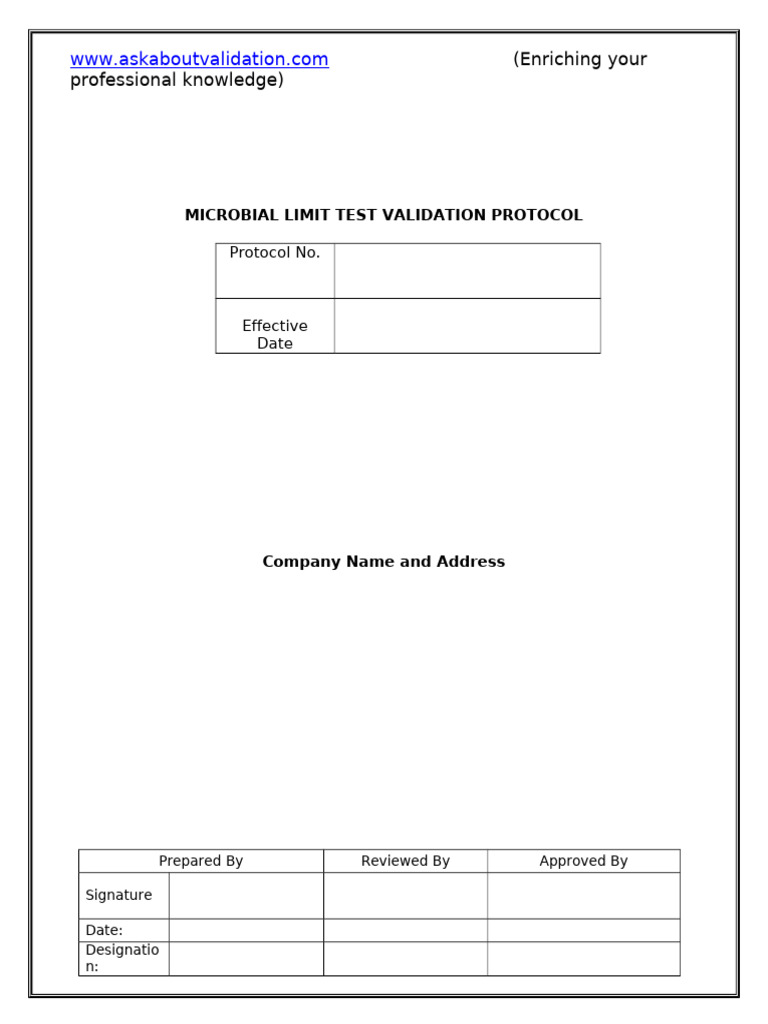 MLT Validation Protocol | PDF | Microbiology | Biology
