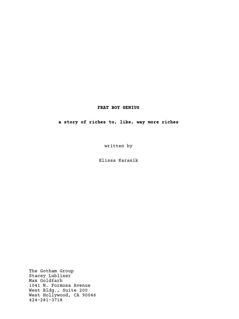 01 Frat Boy Genius | PDF | Language Arts & Discipline