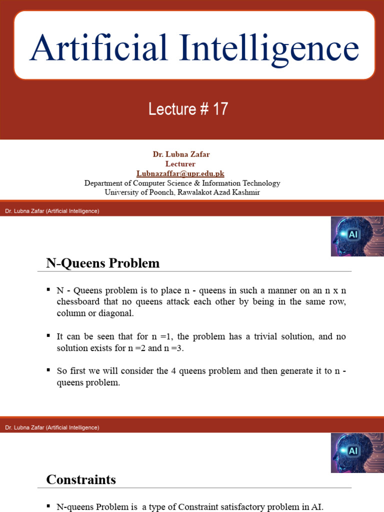 Lecture # 17(AI) | PDF | Computer Science | Computer Programming