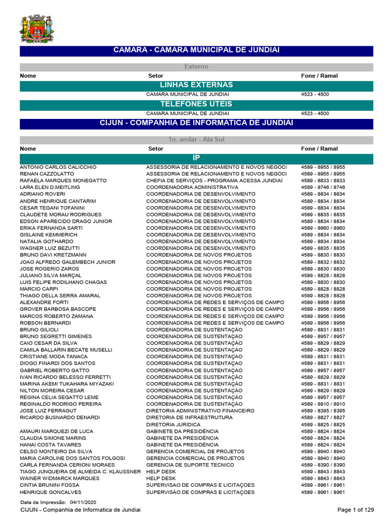 Lista Telefonica | PDF