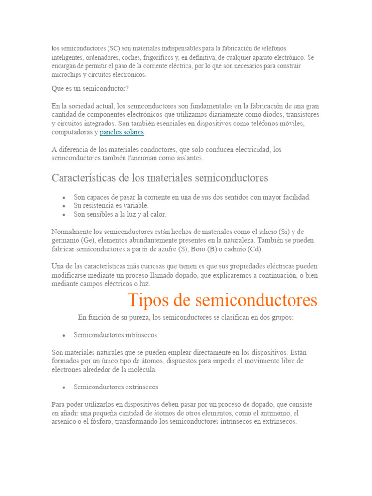 Proyeco de Quimica | PDF | Semiconductores | Electrónica